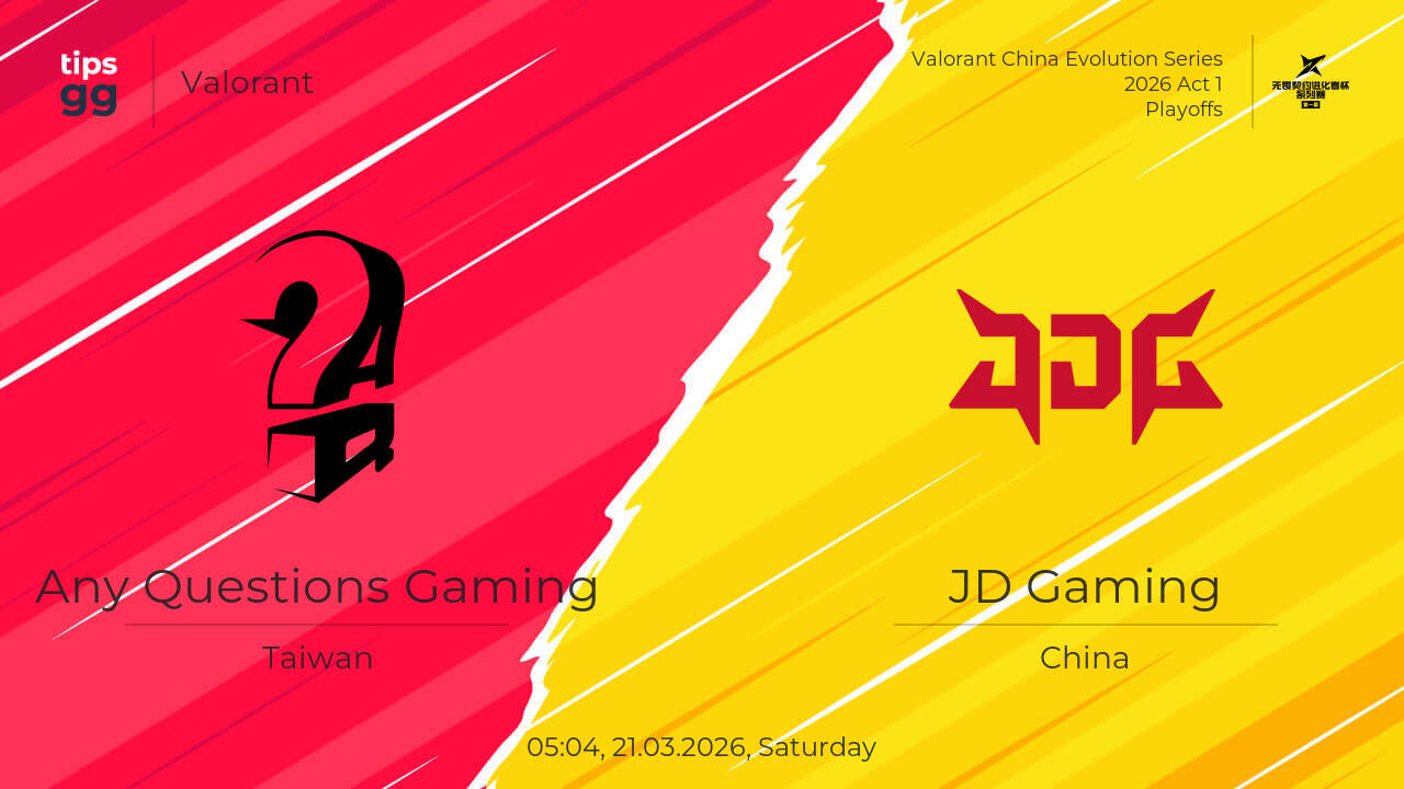 Any Questions Gaming vs JD Gaming 21.03.2026 at Valorant China ...