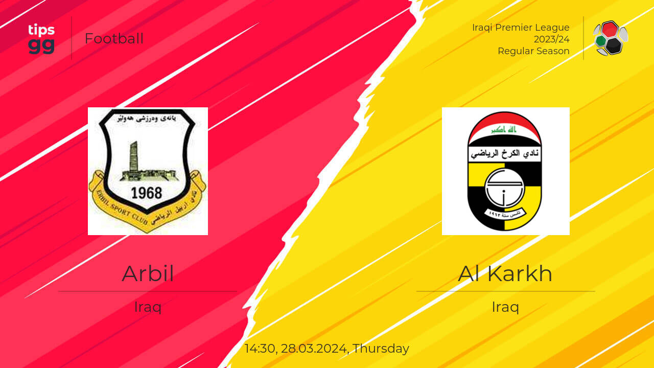 Arbil vs Al Karkh 28.03.2024 at Iraqi Premier League 2023/24 | Football ...