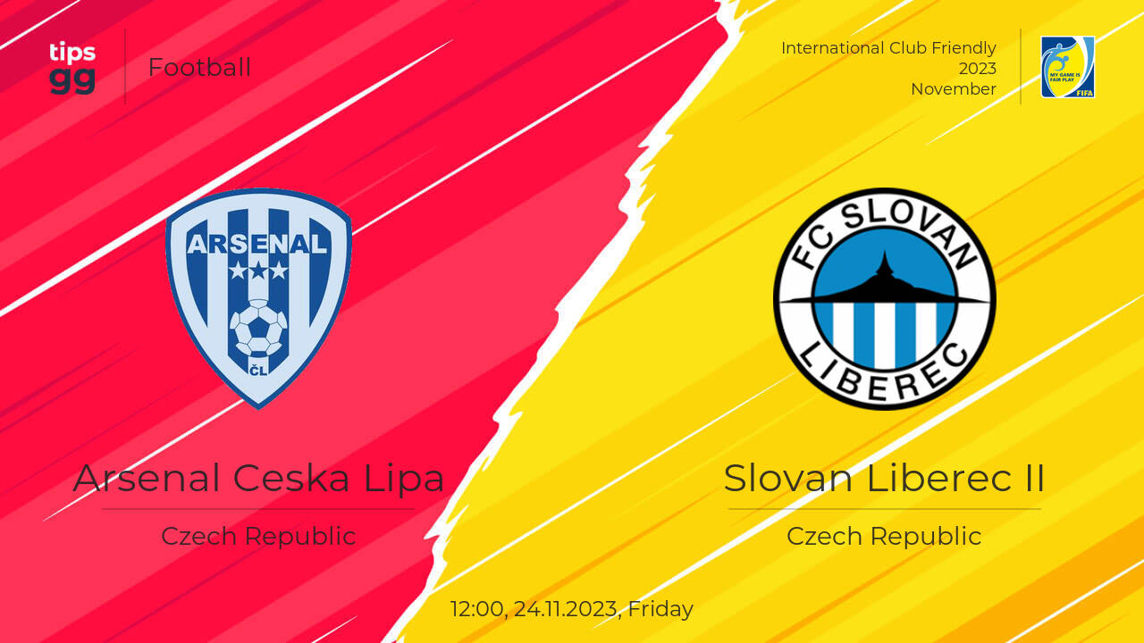 Arsenal Ceska Lipa vs Slovan Liberec II 24.11.2023 at International ...