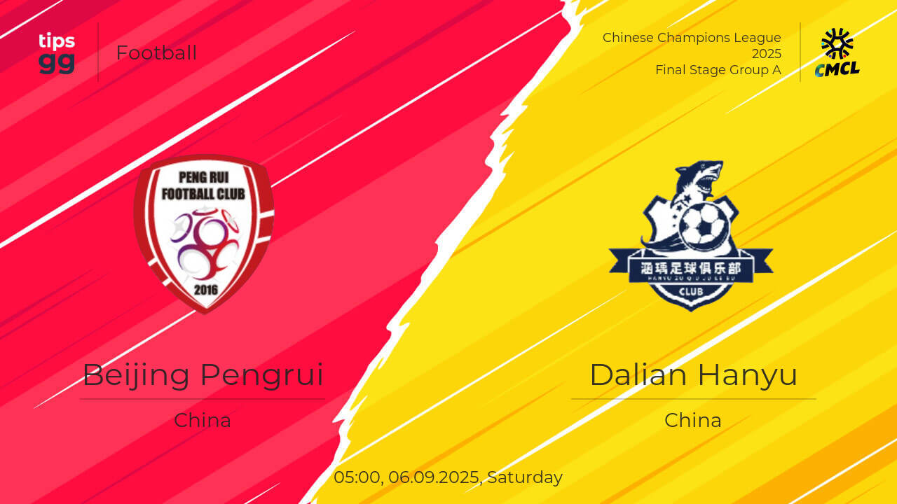 Beijing Pengrui vs Dalian Hanyu live score 06.09.2025 – today match ...