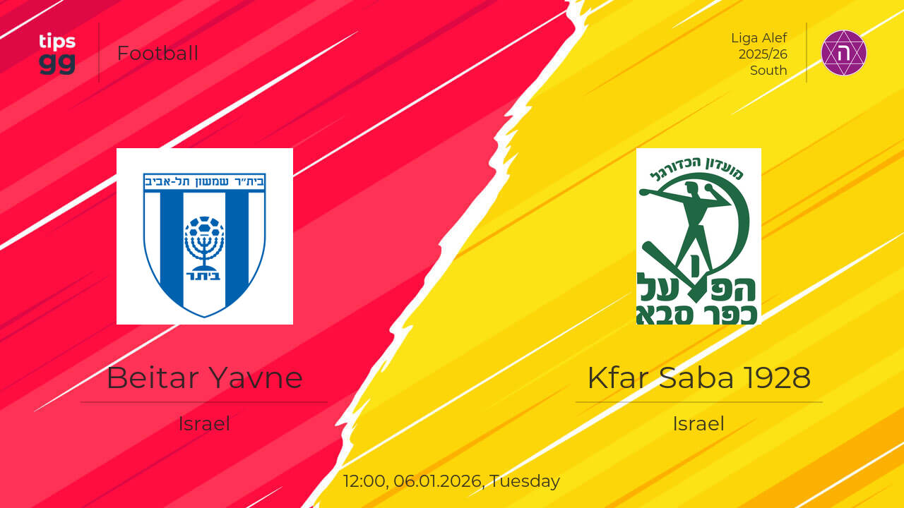 Beitar Yavne vs Kfar Saba 1928 live score 06.01.2026 – today match ...