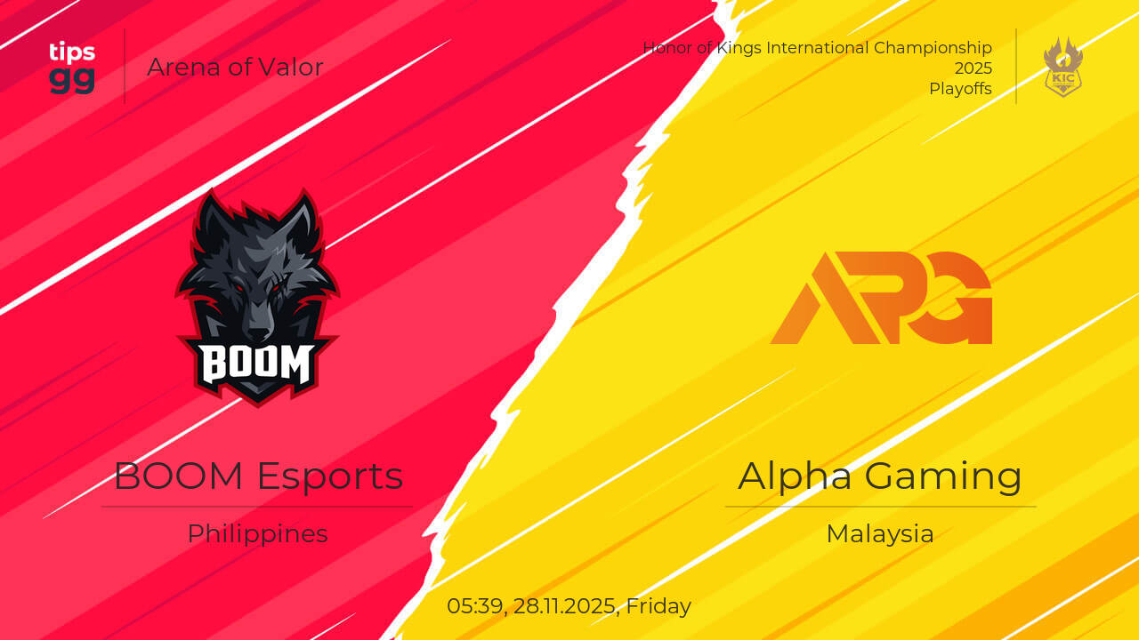 BOOM Esports vs Alpha Gaming 28.11.2025 at Honor of Kings International ...