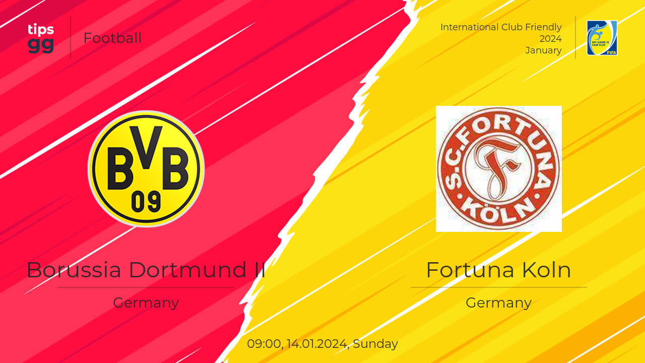 Borussia Dortmund II vs Fortuna Koln 14.01.2024 – Live Odds & Match ...