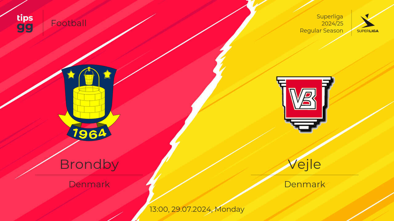 Brondby IF vs Vejle Prediction 29.07.2024 | Football | Tips.GG
