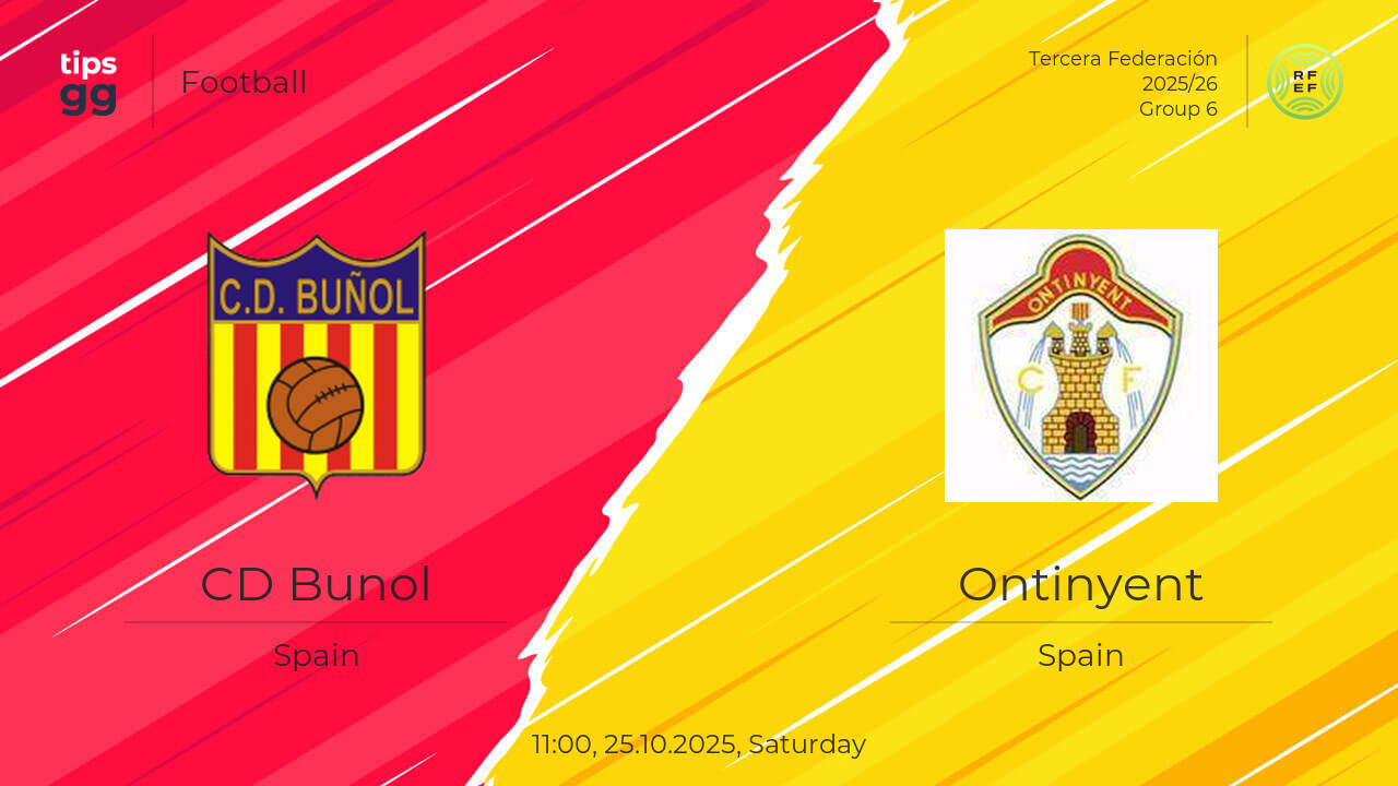 Where to Watch CD Bunol vs Ontinyent 25.10.2025 | Tips.GG