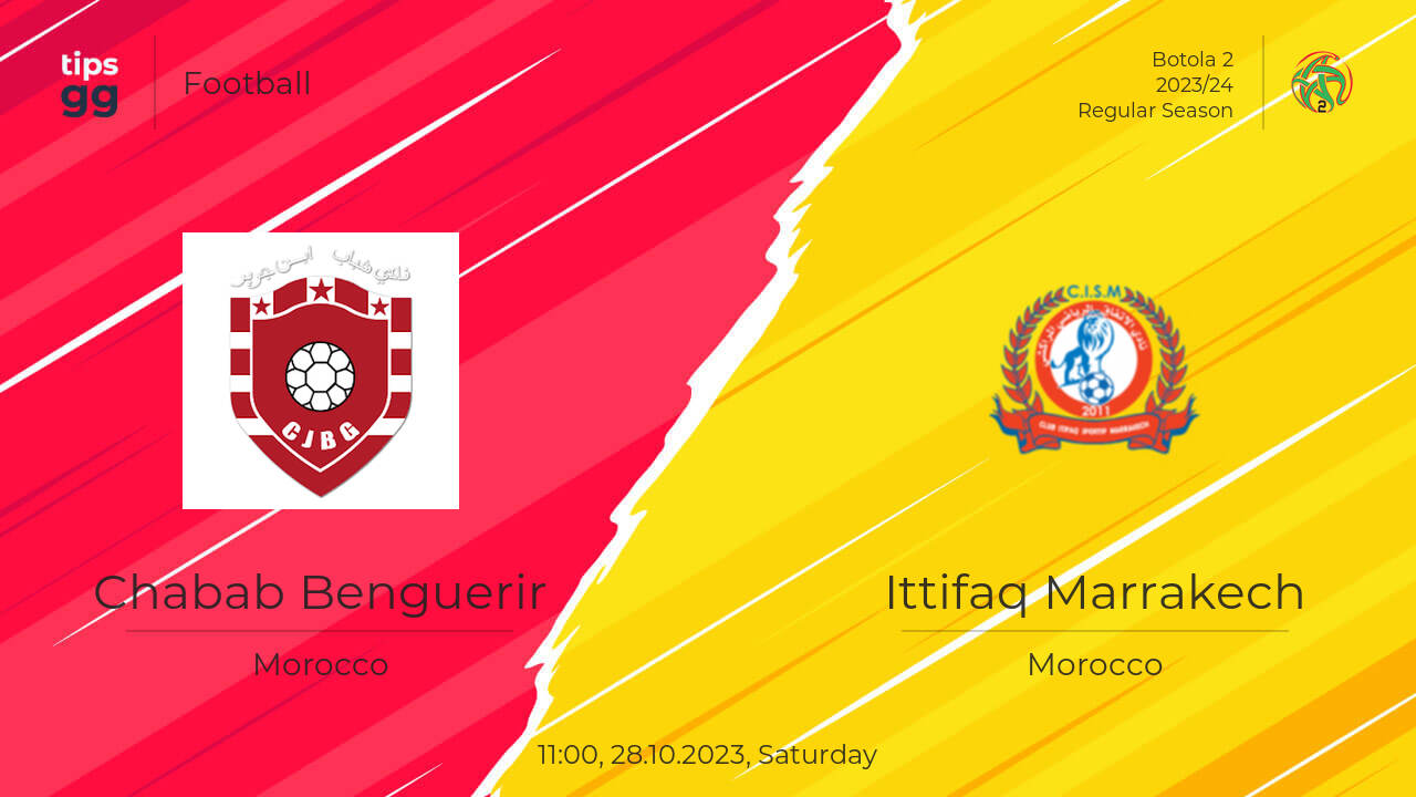 Chabab Ben Guerir vs Ittifaq Marrakech 28.10.2023 – Live Odds & Match ...