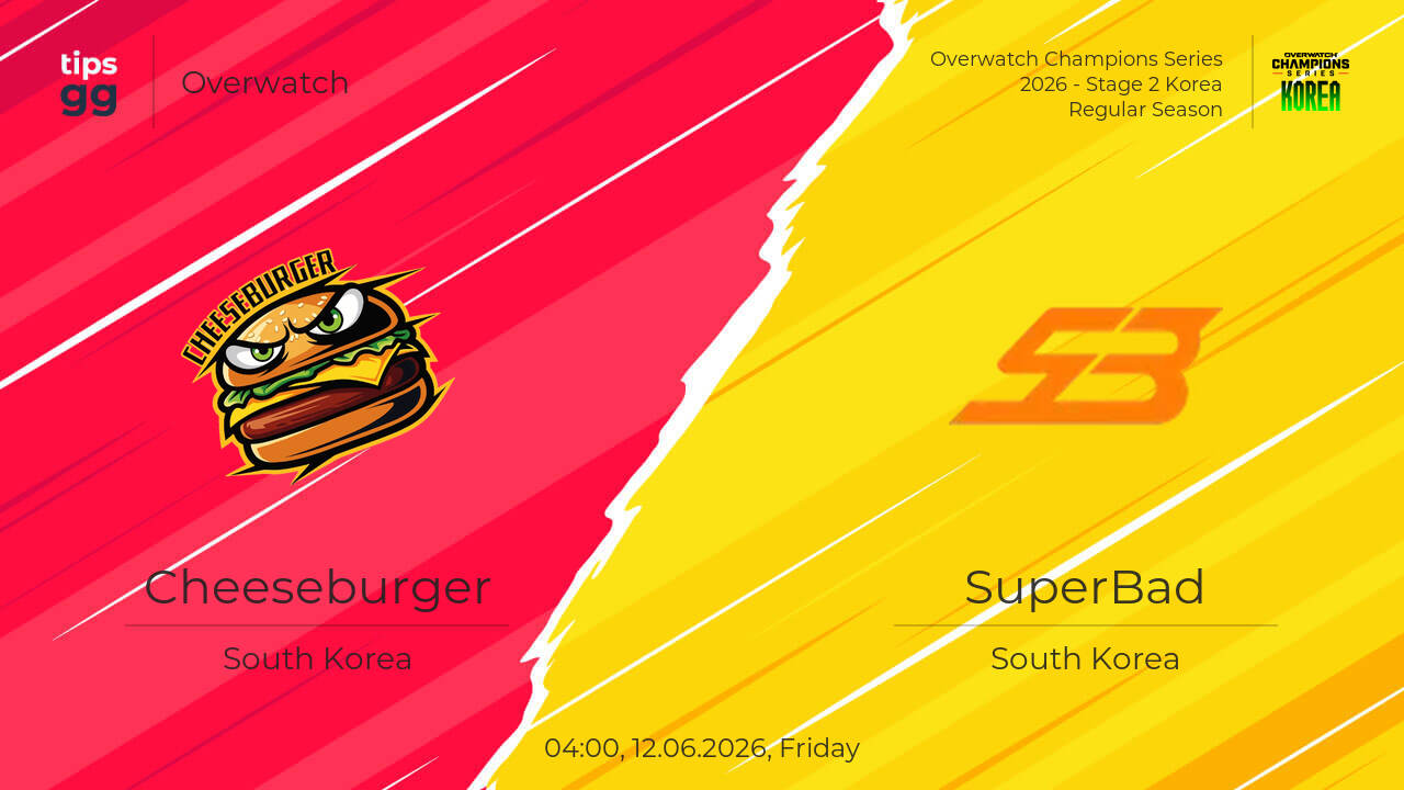 Cheeseburger vs SuperBad 12.06.2026 at Overwatch Champions Series 2026 ...