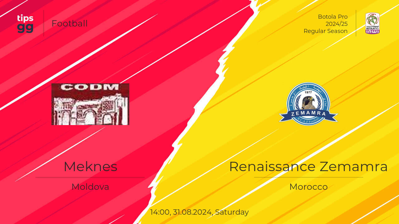 CODM Meknes vs Renaissance Zmamra Prediction 31.08.2024 | Football ...