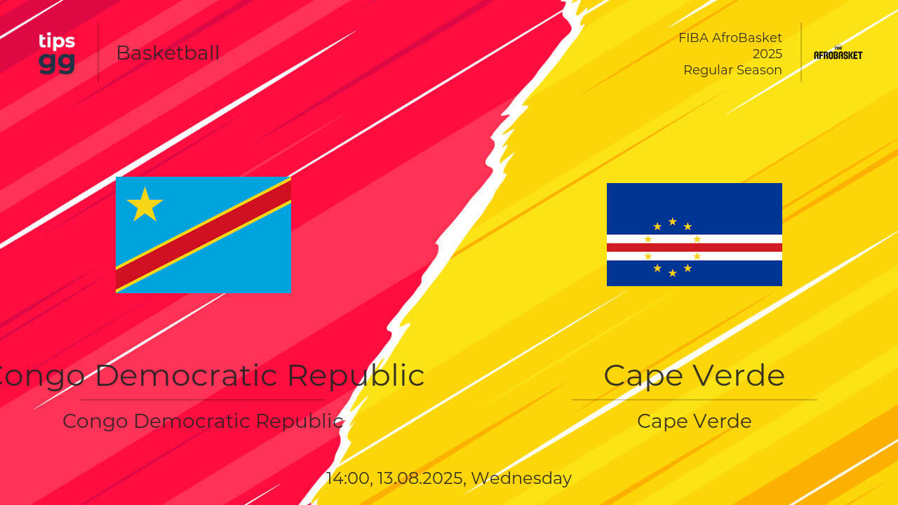 Congo Democratic Republic vs Cape Verde 13.08.2025 at FIBA AfroBasket ...
