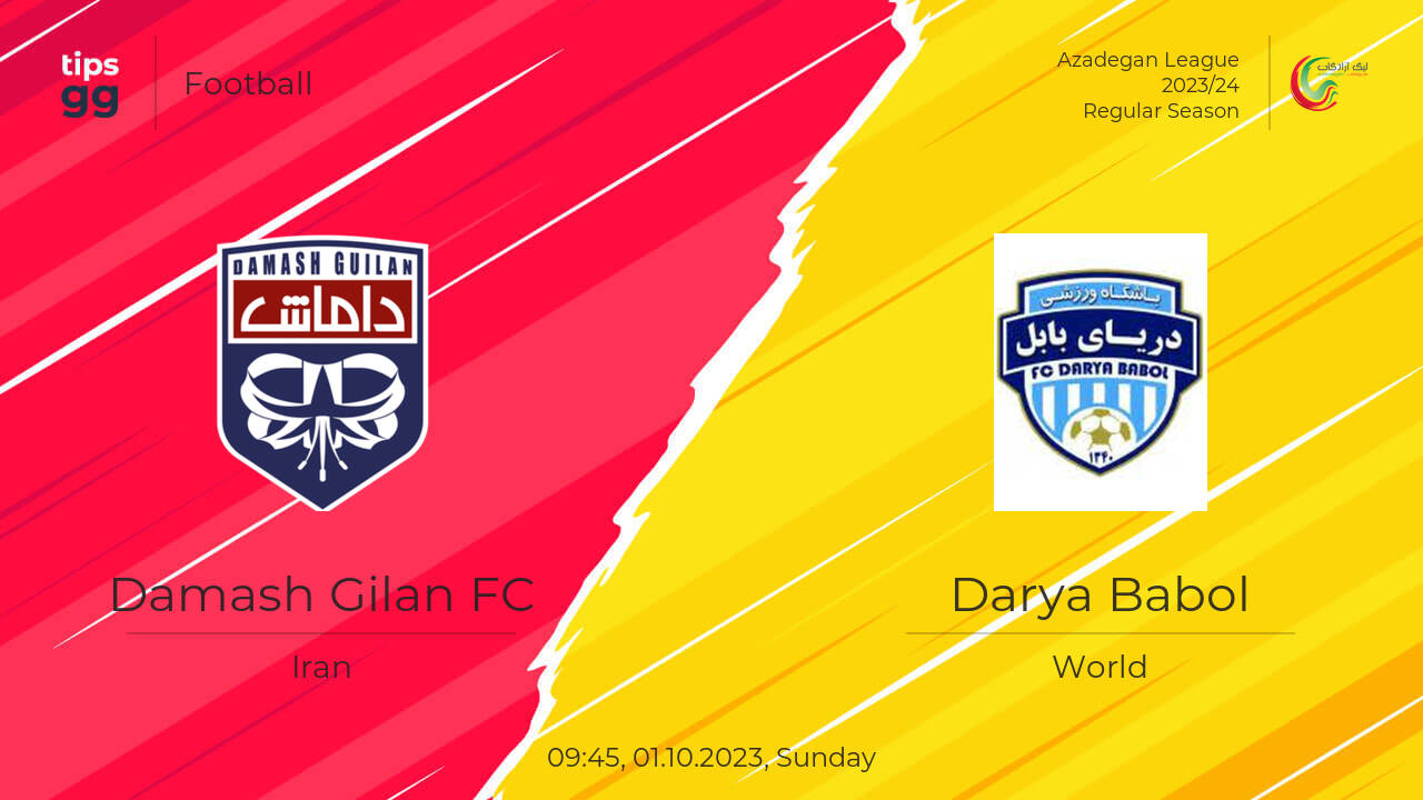 Damash Gilan FC vs Darya Babol 01.10.2023 at Azadegan League 2023/24 ...