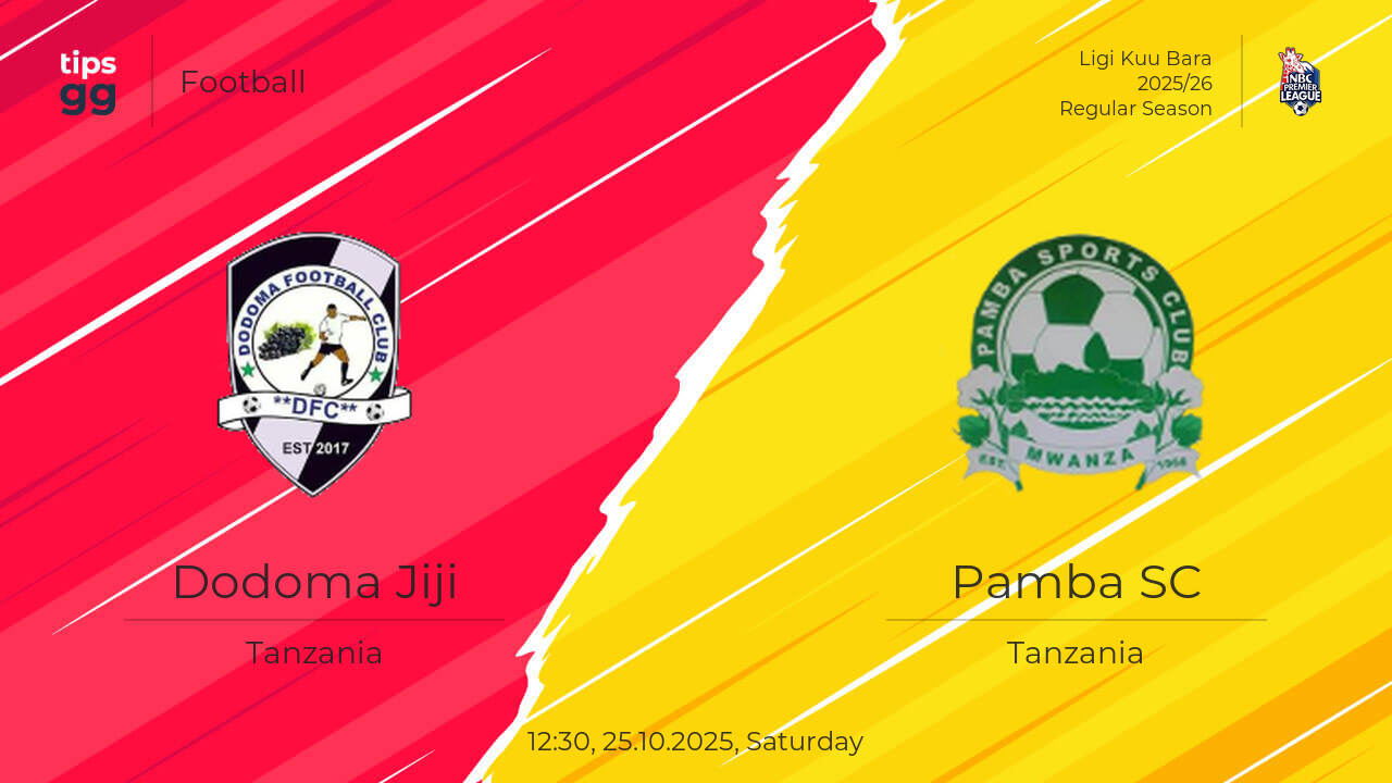 Where to Watch Dodoma Jiji vs Pamba SC 25.10.2025 | Tips.GG