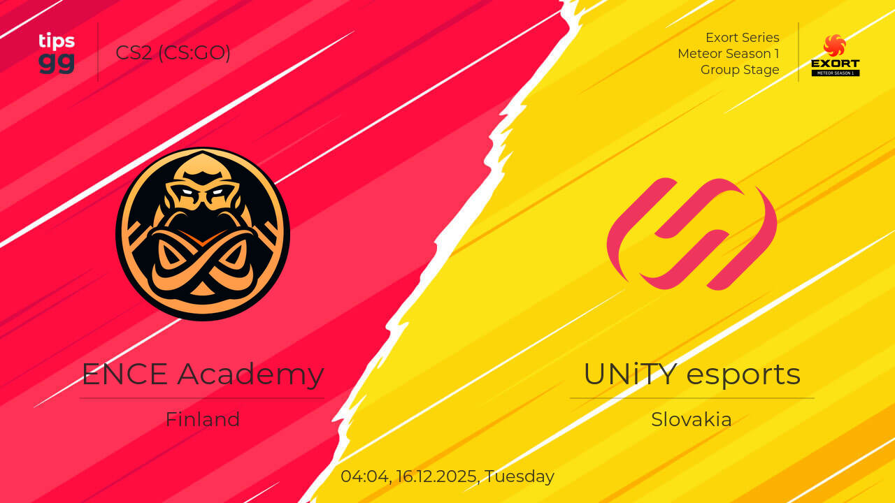 ENCE Academy vs UNiTY esports 16.12.2025 at Exort Series Meteor Season ...