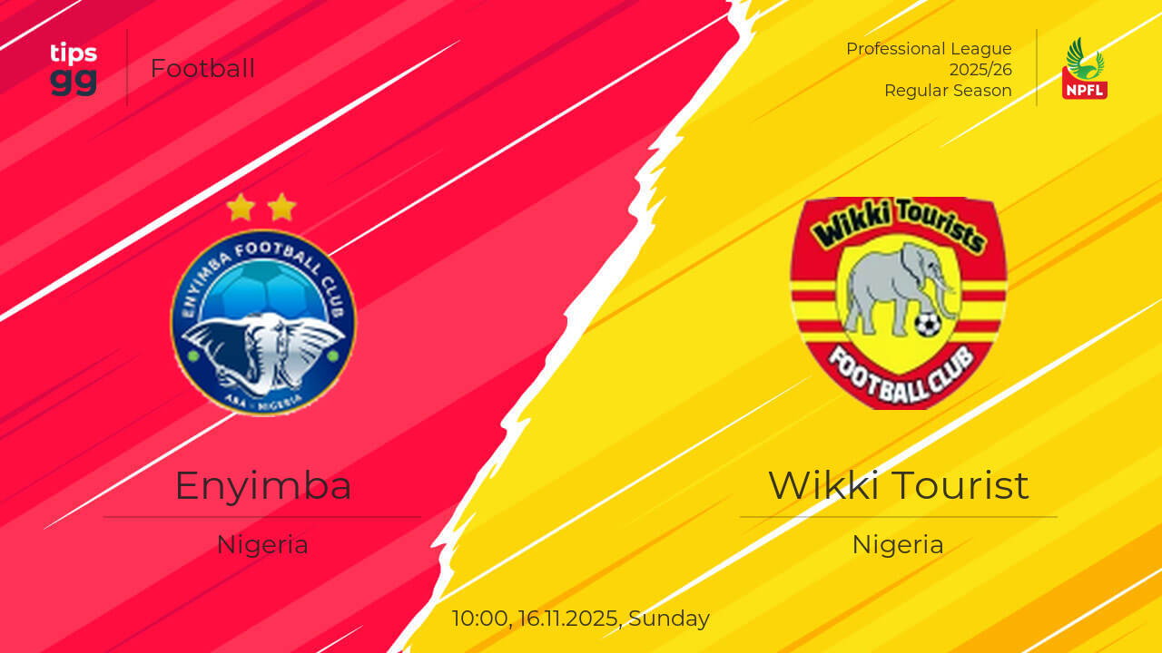 Enyimba Wikki Tourist Odds 16.11.2025 | Tips.GG