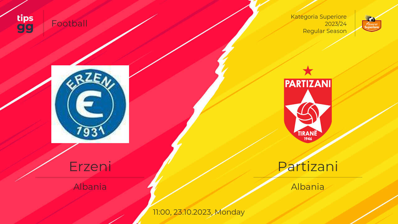 Erzeni vs Partizani Tirana 23.10.2023 at Kategoria Superiore 2023/24 ...
