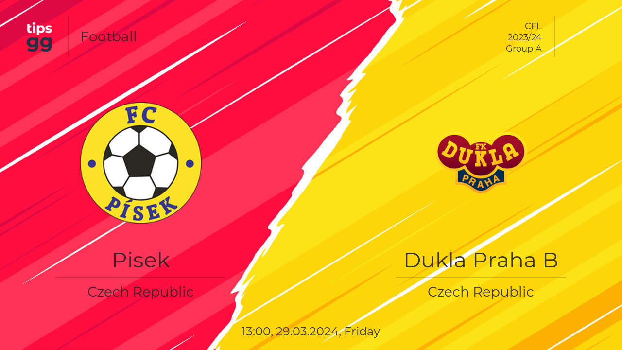 FC Pisek vs Dukla Praha B Prediction 29.03.2024 | Football | Tips.GG