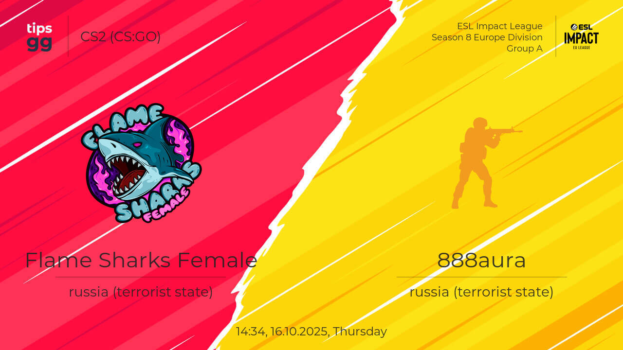 Flame Sharks Female vs 888aura 16.10.2025 at ESL Impact League Season 8 ...