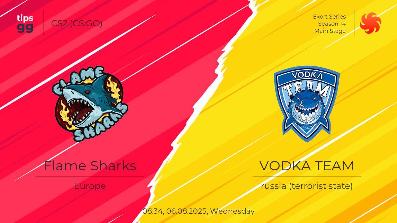Flame Sharks vs VODKA TEAM 06.08.2025 at Exort Series Season 14 | CS2 ...