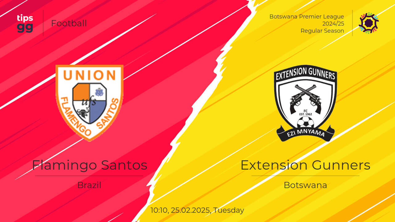 Flamingo Santos vs Extension Gunners 25.02.2025 Match Overview | Tips.GG