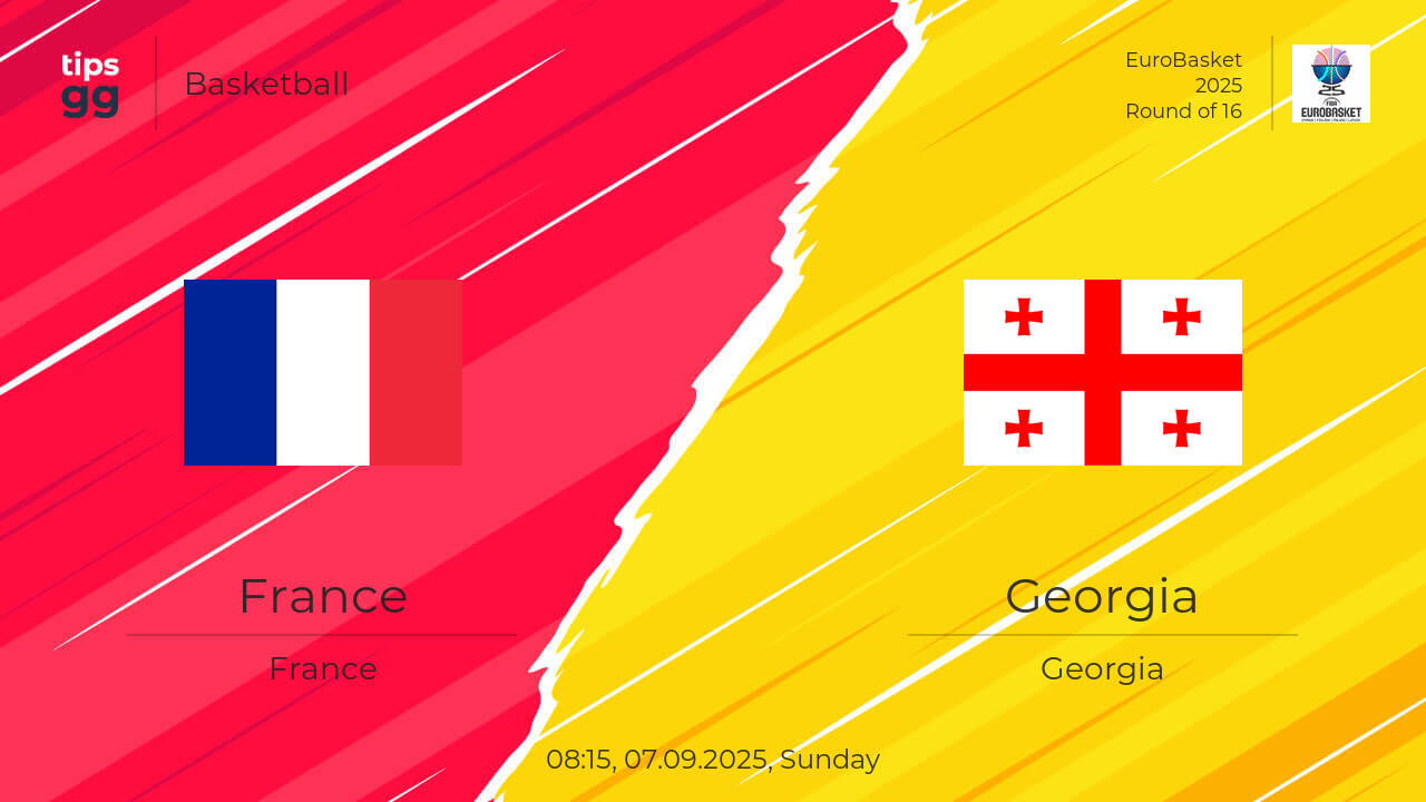 France vs Georgia 07.09.2025 at EuroBasket 2025 | Basketball | Tips.GG