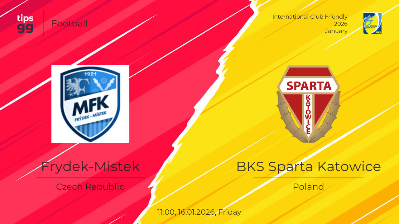 Where to Watch Frydek-Mistek vs BKS Sparta Katowice 16.01.2026 | Tips.GG