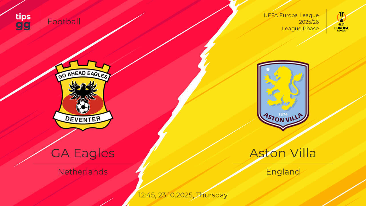 GA Eagles vs Aston Villa live score 23.10.2025 – today match results ...