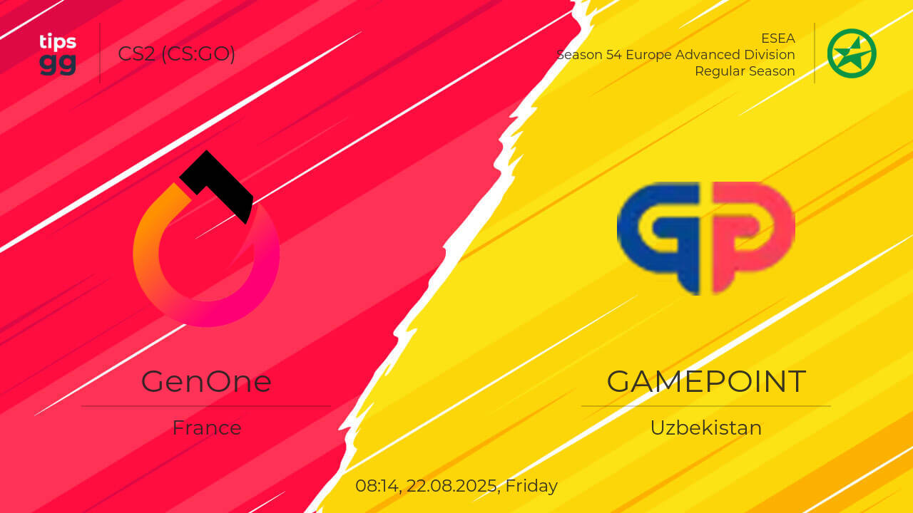 GenOne vs GAMEPOINT 22.08.2025 at ESEA Season 54 Europe Advanced ...