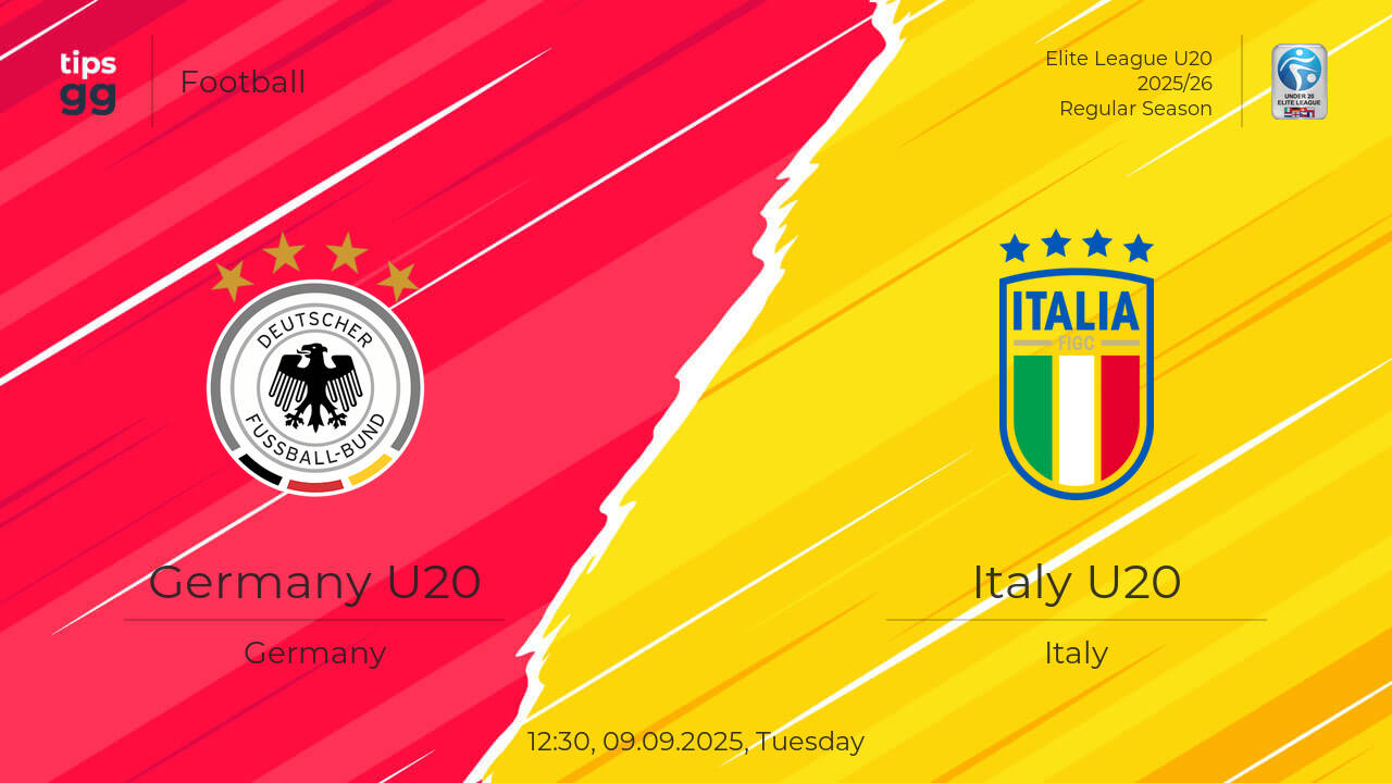 Germany U20 vs Italy U20 Prediction 09.09.2025 | Tips.GG
