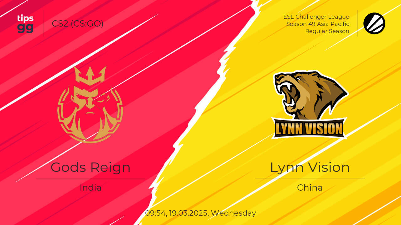 Gods Reign vs Lynn Vision 19.03.2025 at ESL Challenger League Season 49 ...