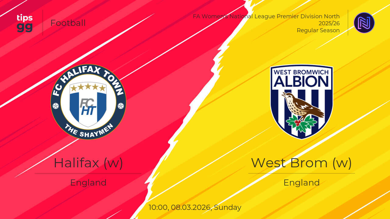 Halifax (w) vs West Brom (w) live score 08.03.2026 – today match ...