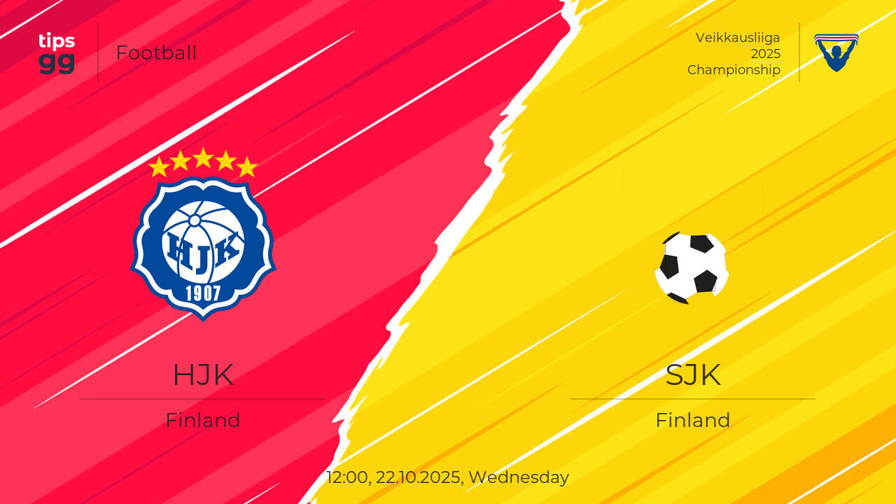 HJK vs SJK live score 22.10.2025 – today match results | Tips.GG