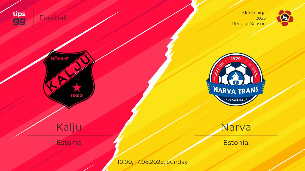 Kalju vs Narva live score 17.08.2025 – today match results | Tips.GG