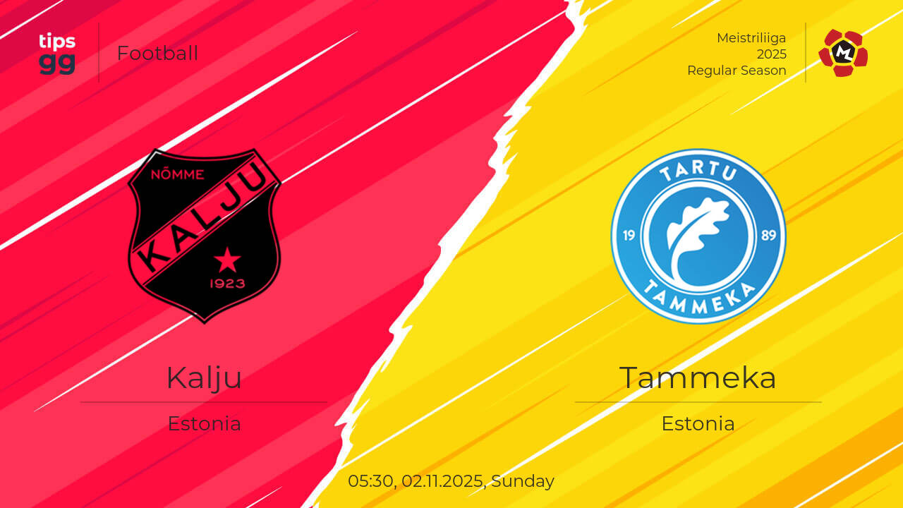Kalju vs Tammeka 01.11.2025 Match Overview | Tips.GG
