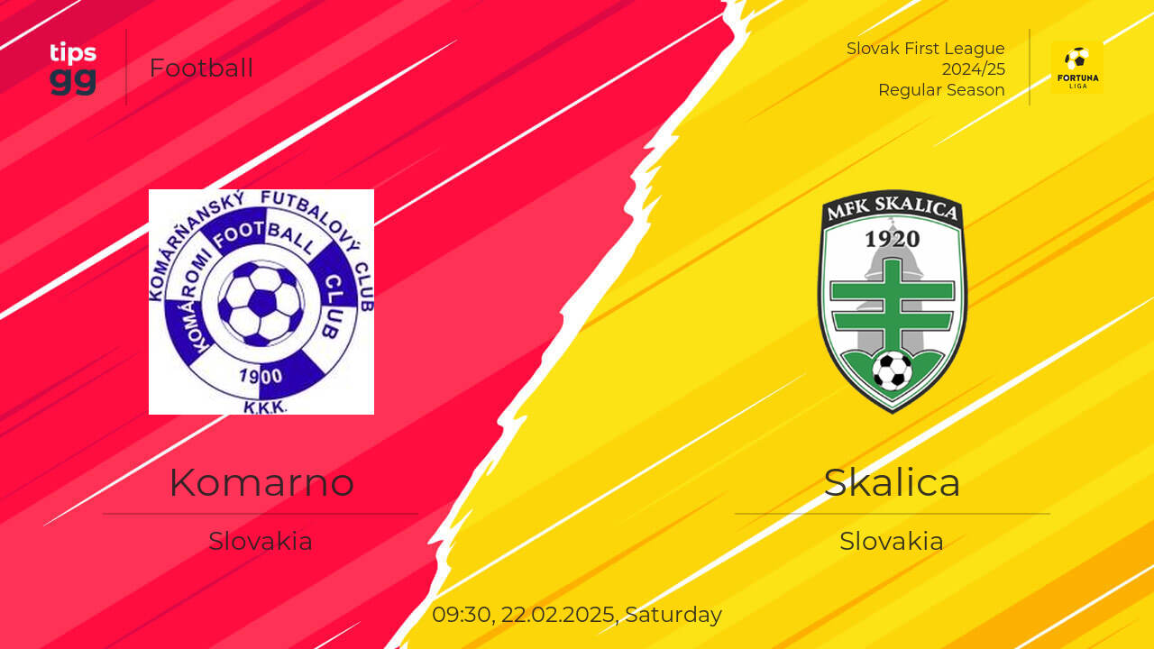 Komarno vs Skalica 22.02.2025 Match Overview | Tips.GG