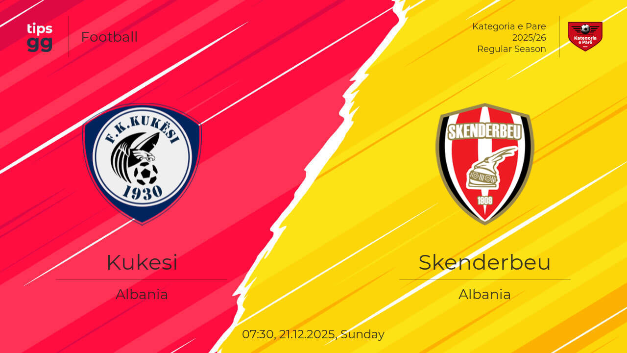 Kukesi vs Skenderbeu live score 21.12.2025 – today match results | Tips.GG