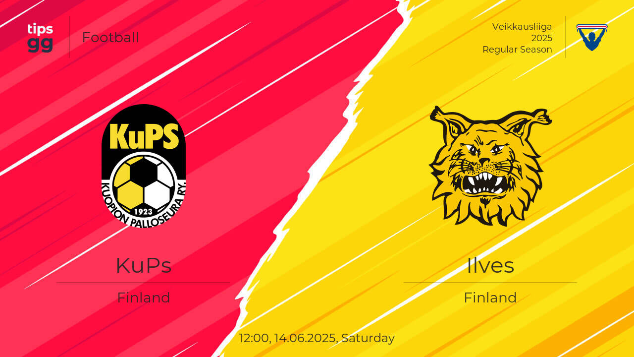 KuPs vs Ilves 14.06.2025 Match Overview | Tips.GG