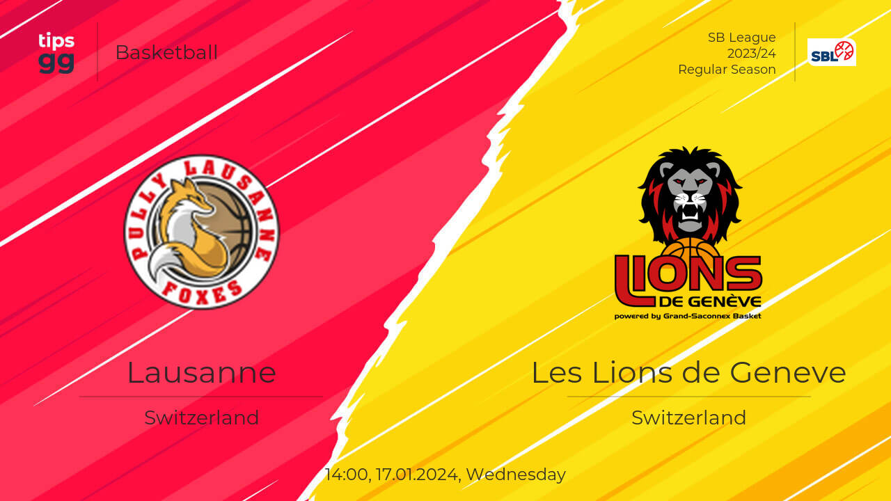 Lausanne vs Les Lions de Geneve 17.01.2024 at SB League 2023/24 ...