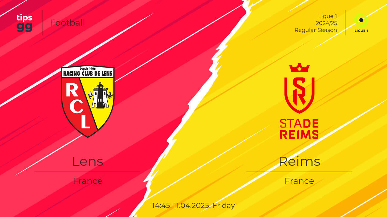 Lens vs Reims 13.04.2025 at Ligue 1 2024/25 | Football | Tips.GG