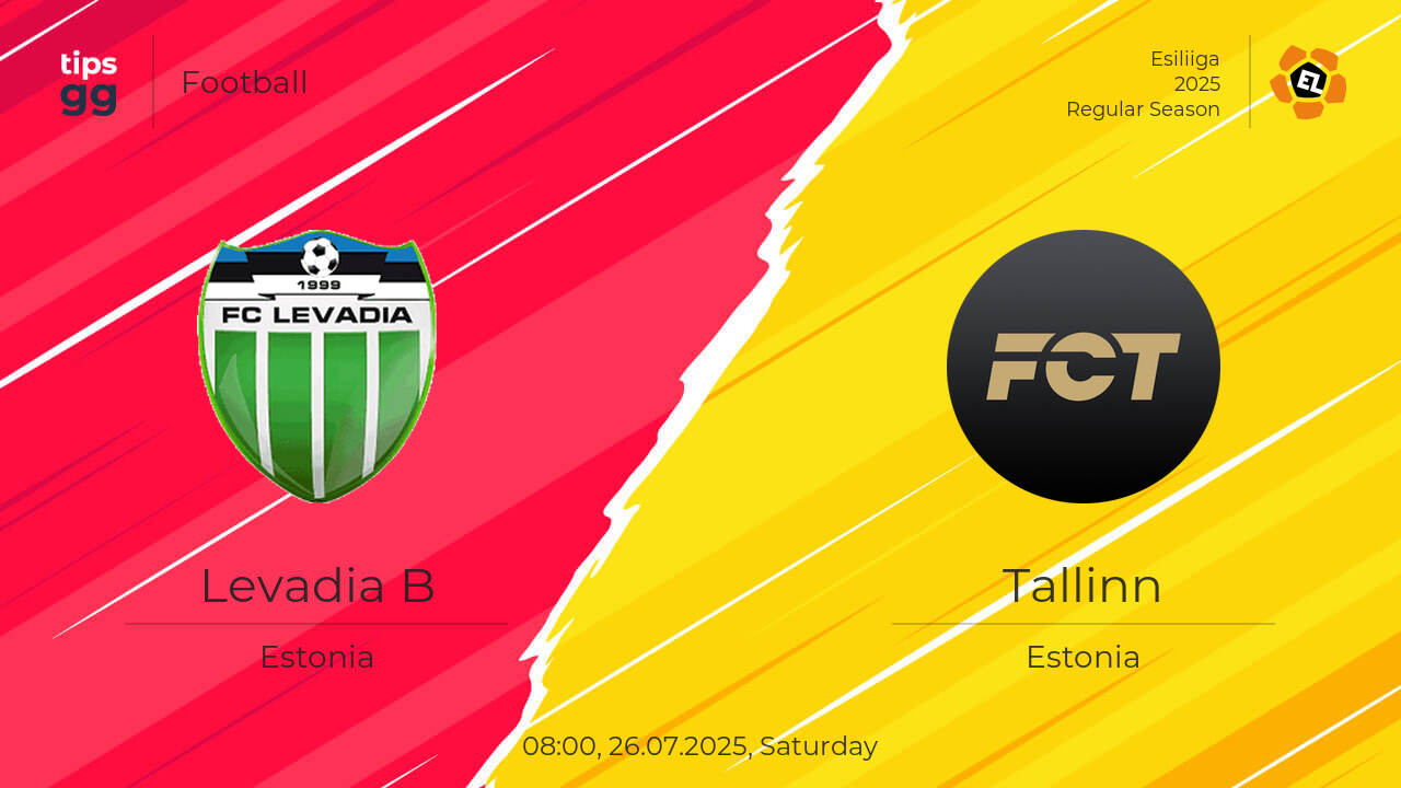 Levadia B vs Tallinn 26.07.2025 Match Overview | Tips.GG