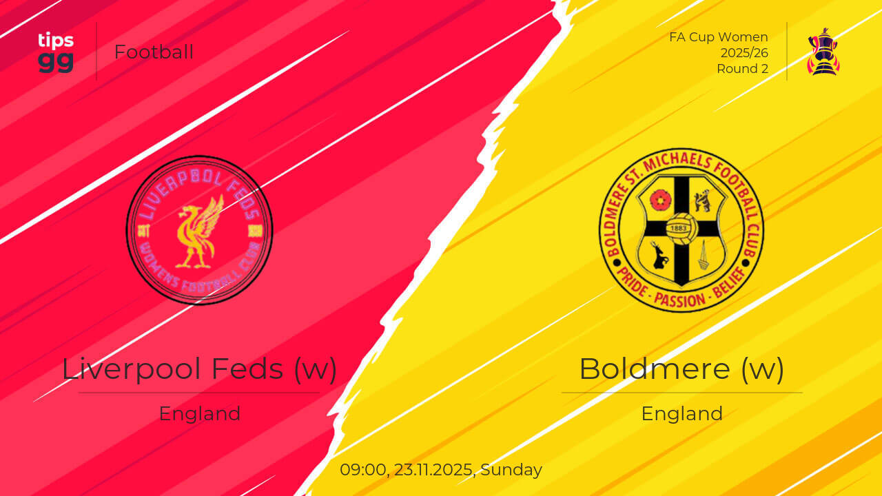 Liverpool Feds (w) vs Boldmere (w) live score 23.11.2025 – today match ...