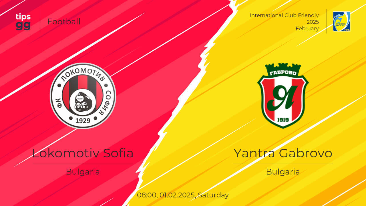 Lokomotiv Sofia vs Yantra Gabrovo 01.02.2025 Match Overview | Tips.GG
