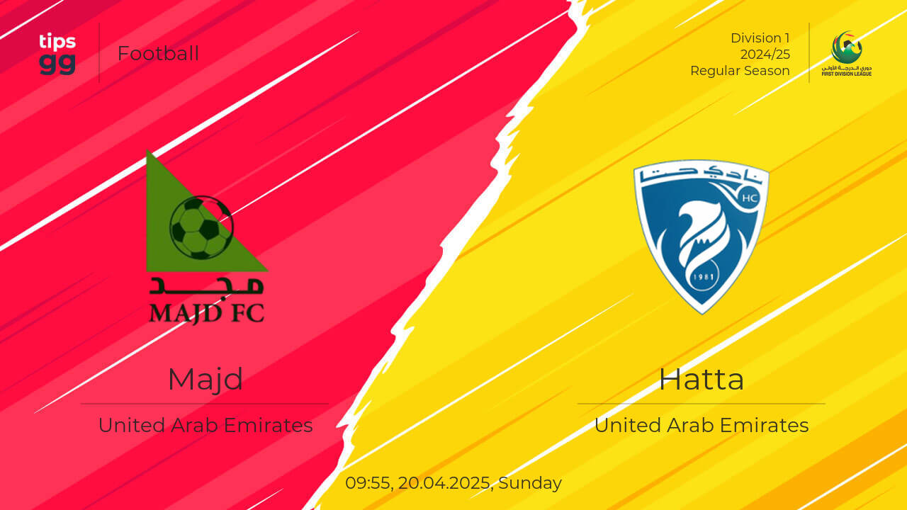 Majd vs Hatta 20.04.2025 Match Overview | Tips.GG