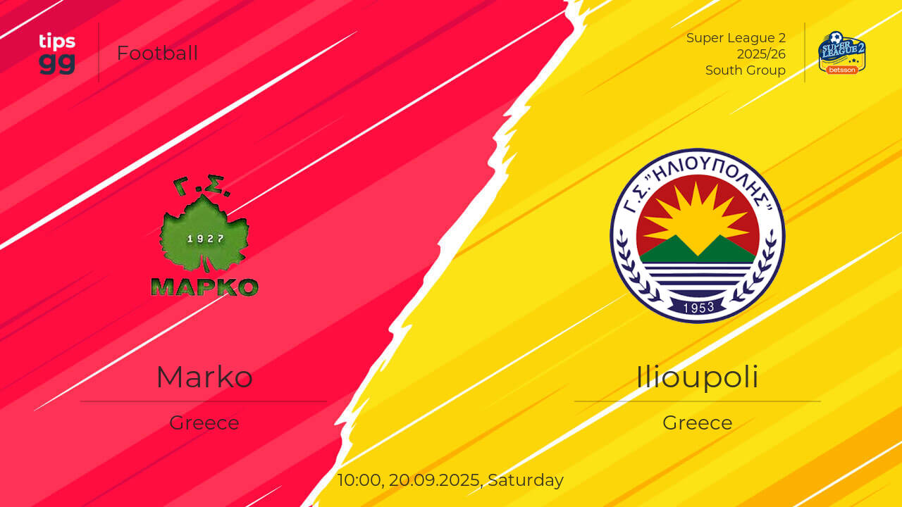 Marko vs Ilioupoli live score 21.09.2025 – today match results | Tips.GG