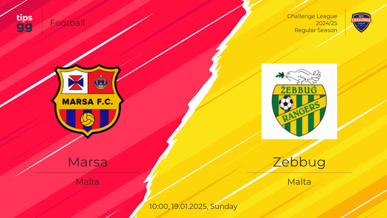 Marsa vs Zebbug 19.01.2025 Match Overview | Tips.GG