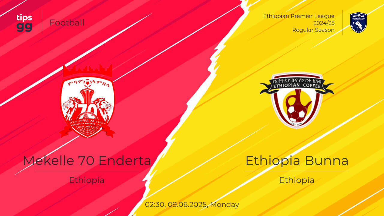 Mekelle 70 Enderta vs Ethiopia Bunna 14.06.2025 Match Overview | Tips.GG