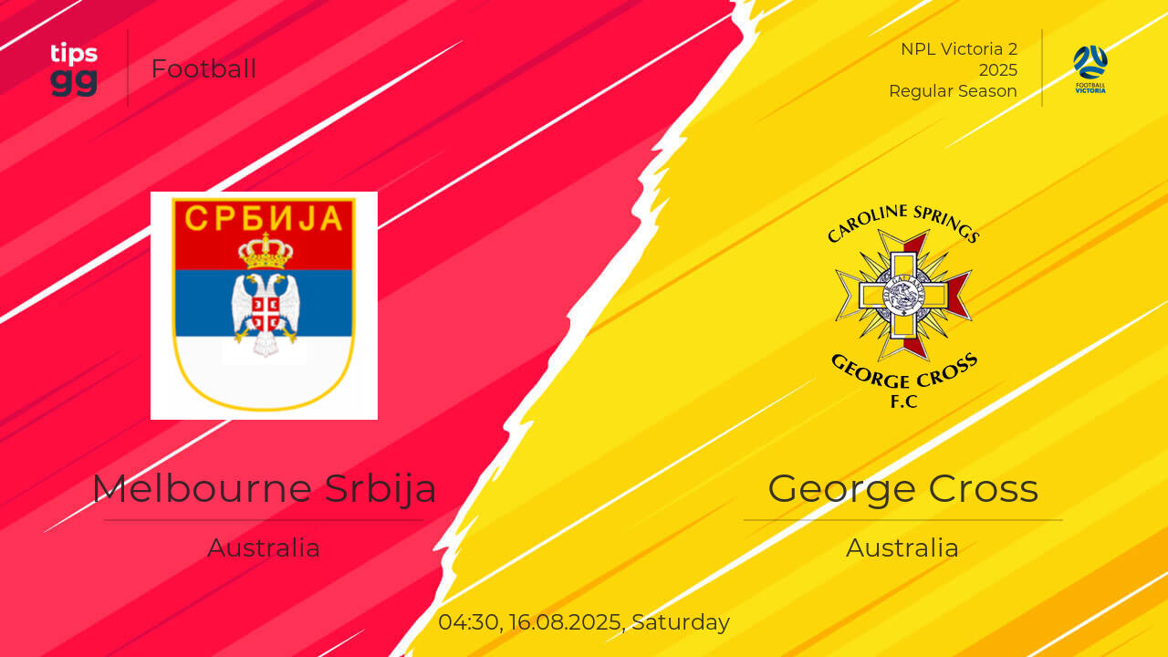 Melbourne Srbija vs George Cross 16.08.2025 Match Overview | Tips.GG