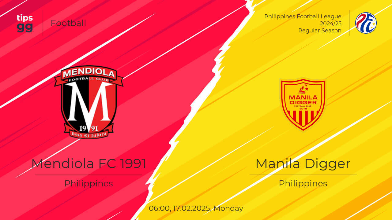 Mendiola FC 1991 vs Manila Digger 17.02.2025 Match Overview | Tips.GG