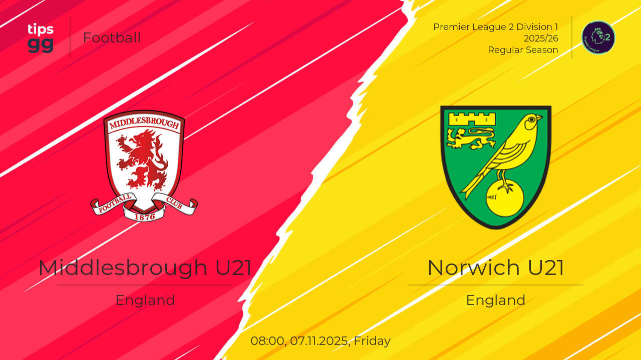 Middlesbrough U21 vs Norwich U21 Prediction 07.11.2025 | Tips.GG