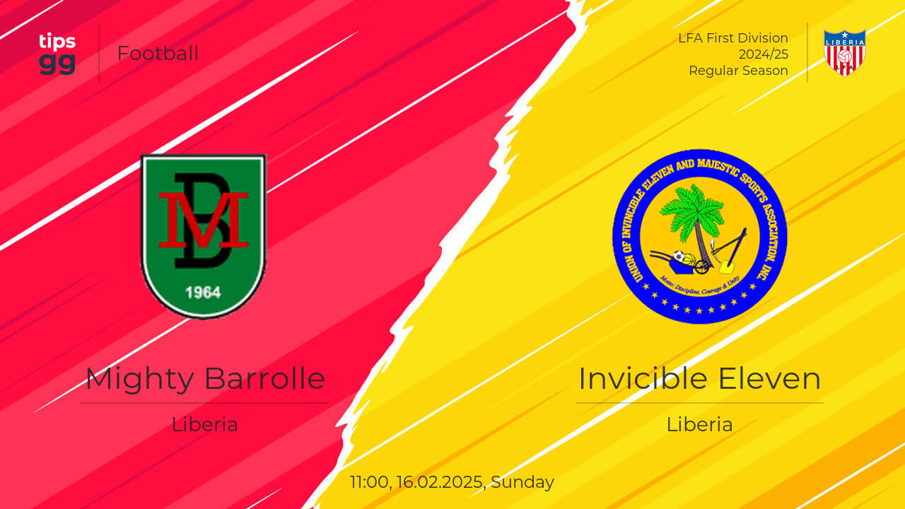 Mighty Barrolle vs Invicible Eleven 16.02.2025 Match Overview | Tips.GG