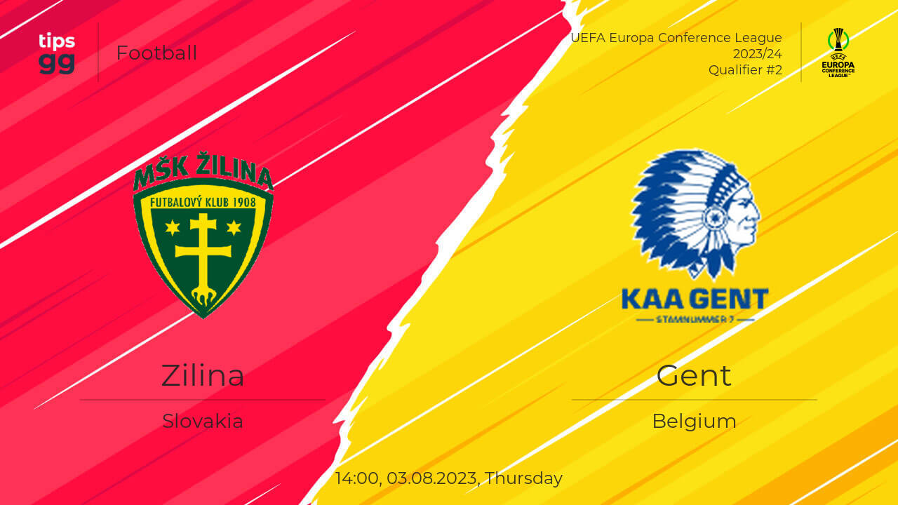 MSK Zilina vs KAA Gent 03.08.2023 at UEFA Europa Conference League 2023 ...