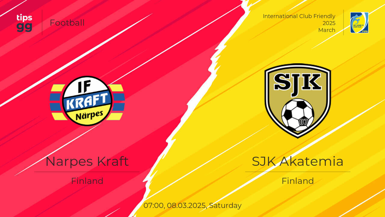Narpes Kraft vs SJK Akatemia 08.03.2025 Match Overview | Tips.GG